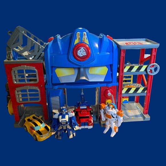 Hasbro | Toys | 20 Transformers Rescue Bots Optimus Prime Fire Station ...
